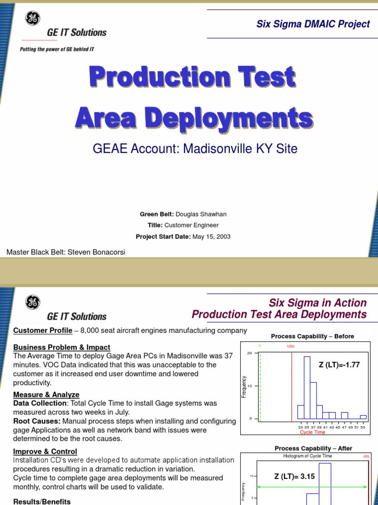 Gage Area Deployment Six Sigma Case Study | PDF