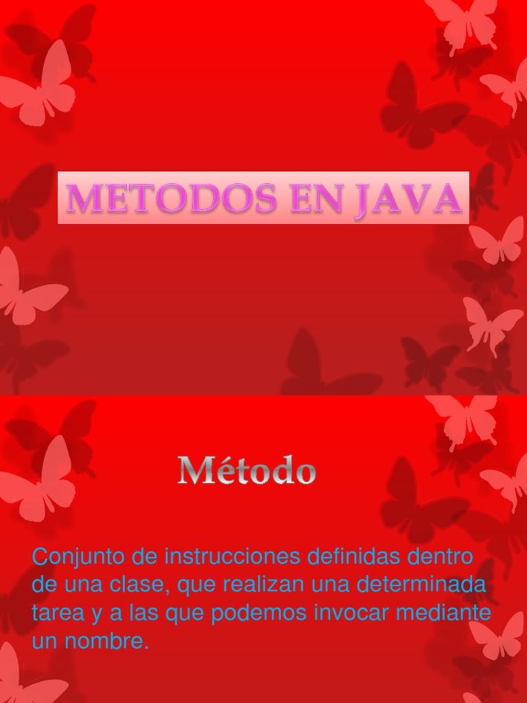 Metodos Java Pdf Java Lenguaje De Programación Método Programación De Computadora