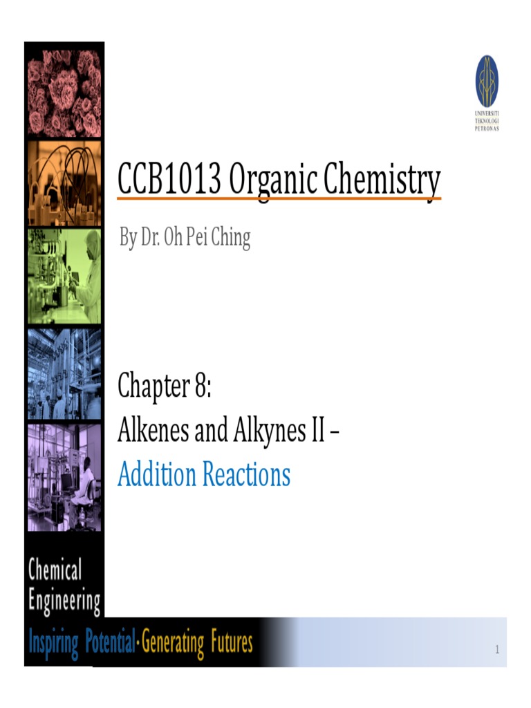 Organic Chemistry Chapter on Addition Reactions to Alkenes and Alkynes ...