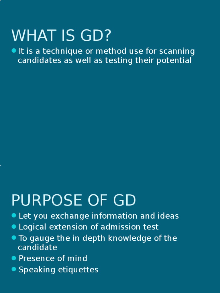 Understanding Group Discussion Techniques | PDF