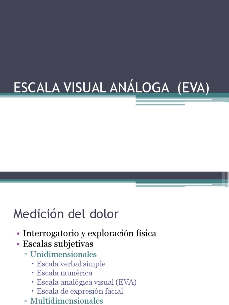 Escala Visual Análoga (Eva) | PDF