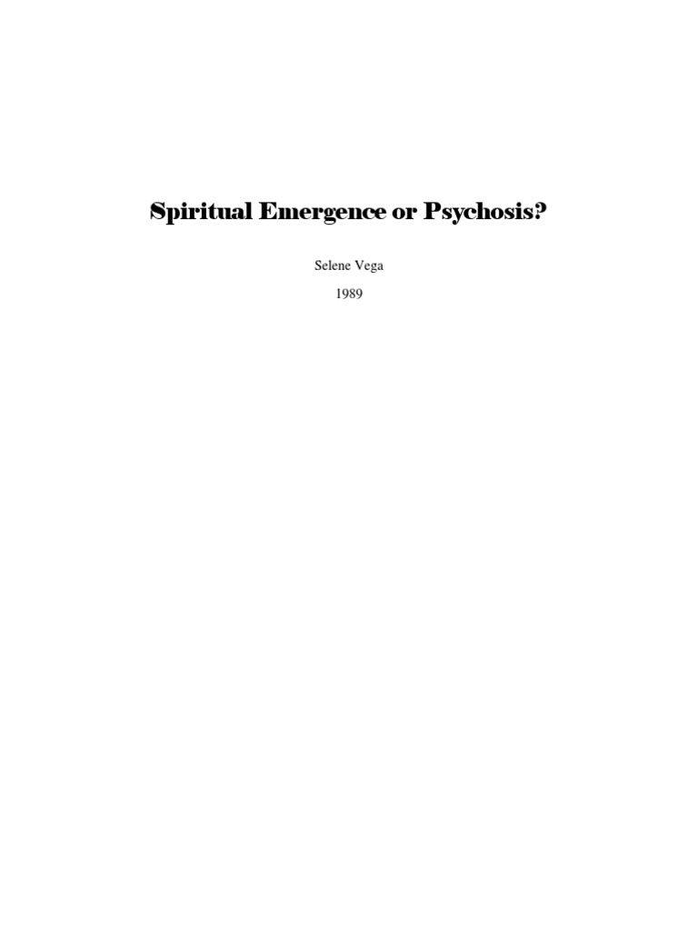 Spiritual Emergence or Psychosis | PDF | Psychosis | Schizophrenia