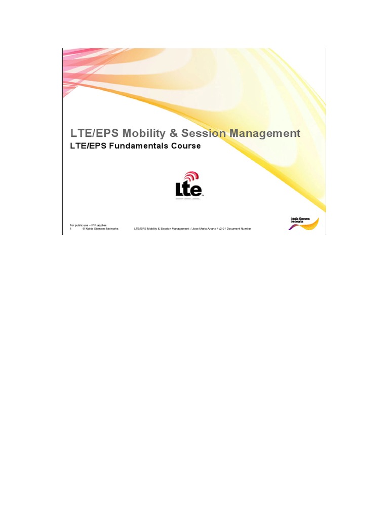 03 - LTE-EPS Mobility & Session Management | PDF | Session Initiation ...