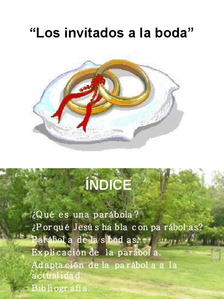 Los Invitados A La Boda | PDF | Parábola | Jesús