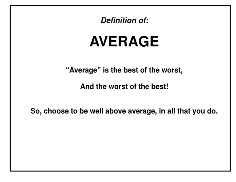 Definition of Average Explained | PDF | Career & Growth