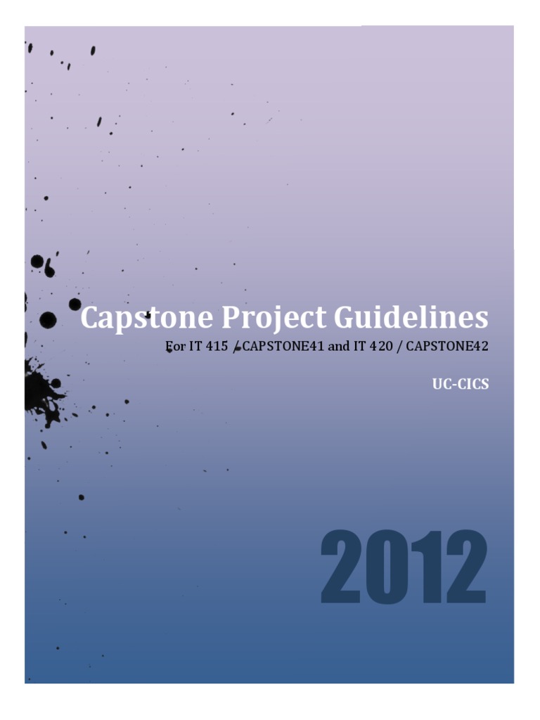 Capstone Project Guidelines 2012 | PDF | Component Based Software ...