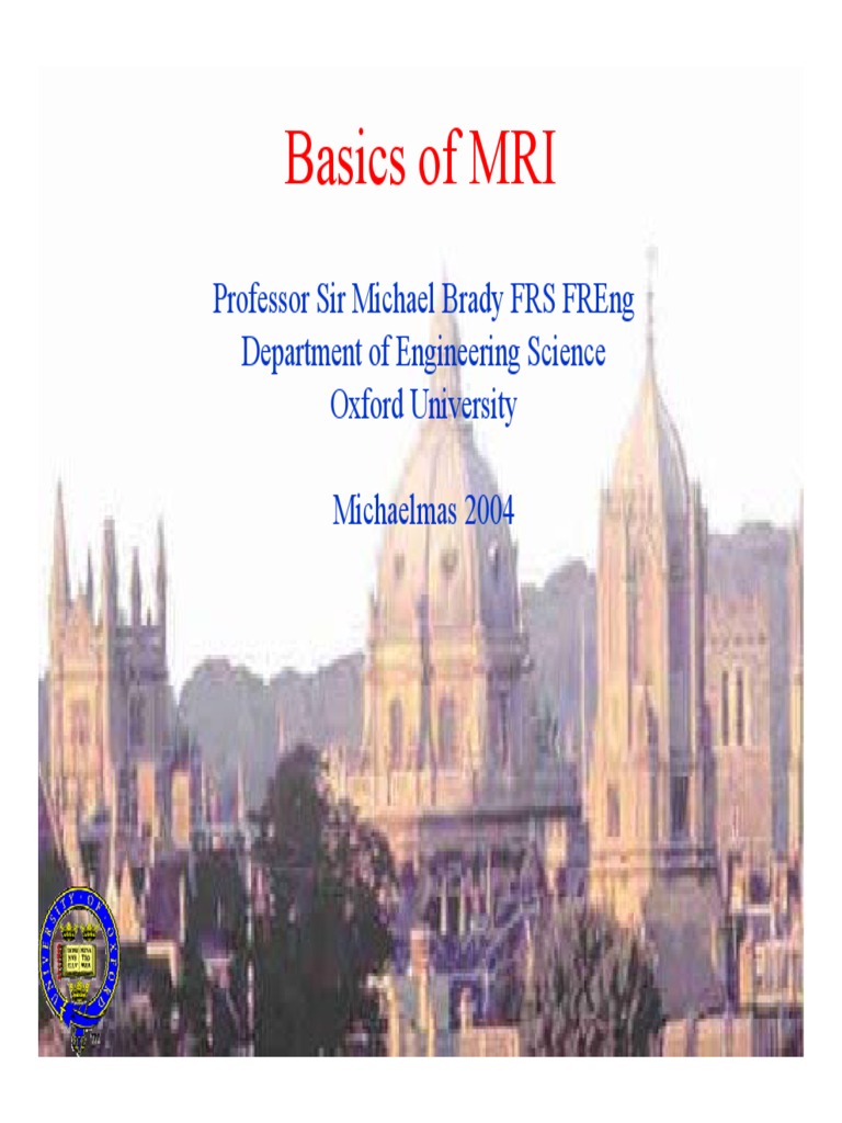 Basics of MRI | PDF | Relaxation (Nmr) | Magnetic Resonance Imaging