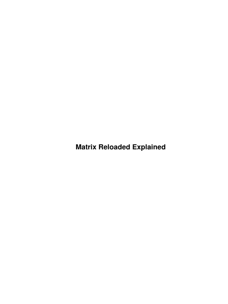 Matrix Explained V2 | PDF