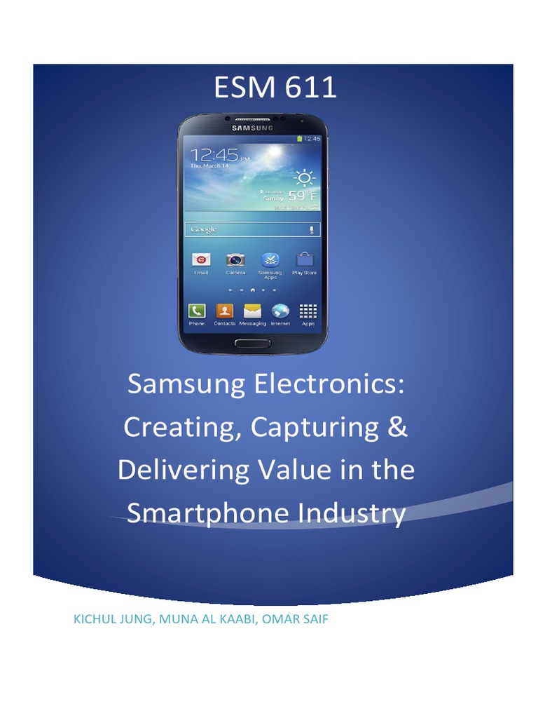 How Samsung Electronics Creates, Captures and Delivers Value in The ...