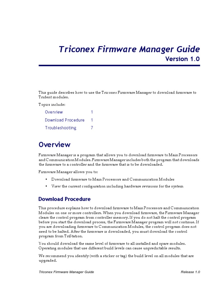 Firmware Manager Guide, Release 1 | PDF | Network Interface Controller ...