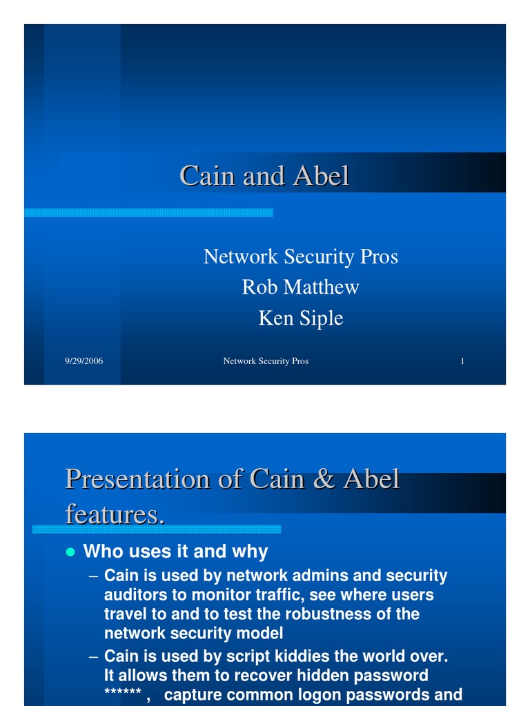 Cain - and - Abel Tutorial From Chiranjit | PDF | Password | Computer Network