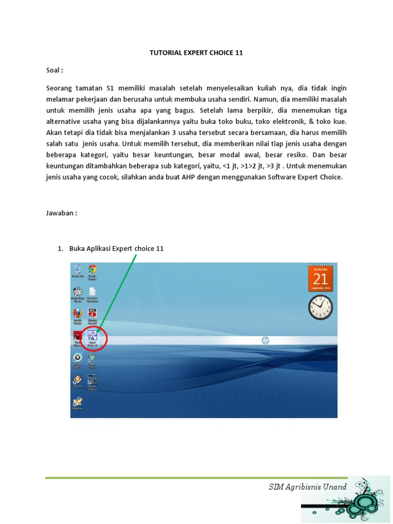 Modul Tutorial Expert Choice 11 | PDF