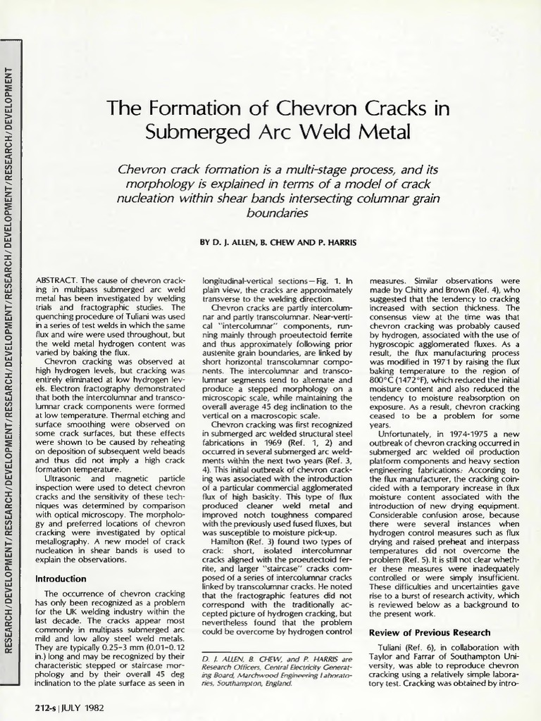 Welding Jurnal 1982 07 s212 | PDF | Fracture | Welding