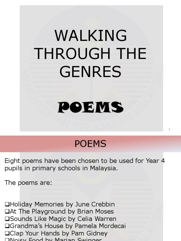 08 KSSR Year Four Poems | Download Free PDF | Poetry