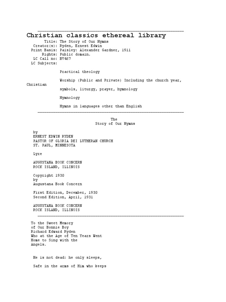 Christian Classics Ethereal Library | PDF | Ambrose | Hymns