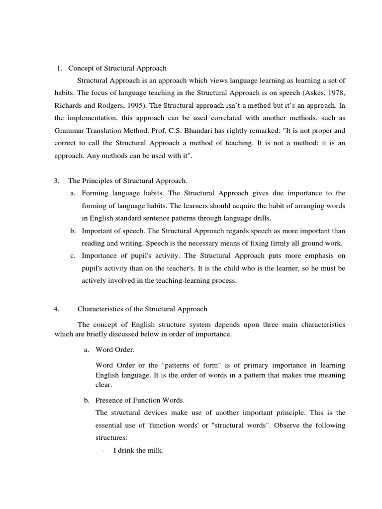 Structural Approach | PDF | English Language | Linguistics