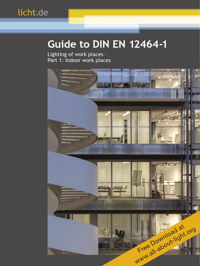 Guide-DIN-EN-12464-1 - 2011 | PDF | Lighting | Light Emitting Diode