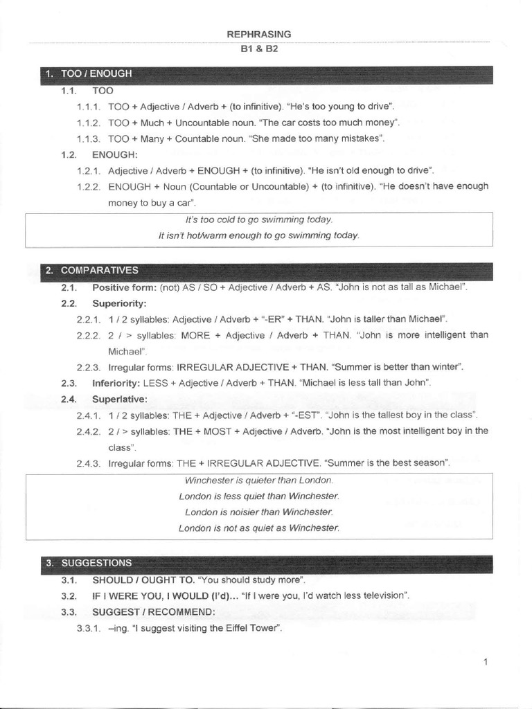 Rephrasing b1 b2 | PDF