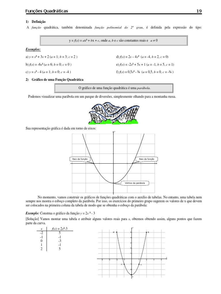Funções Quadráticas Função Matemática Equações