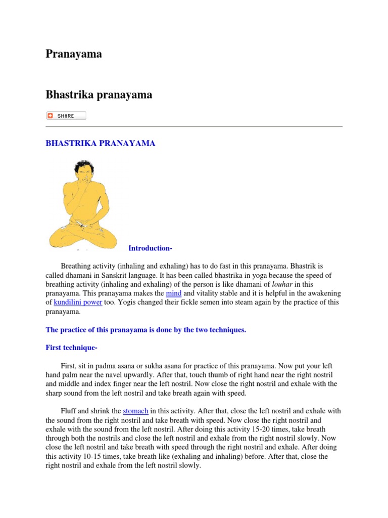 Pranayam A | Download Free PDF | Breathing | Asana