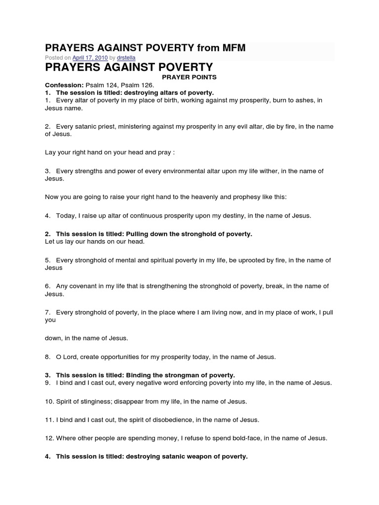 Prayers Against Poverty | Jesus | Prayer
