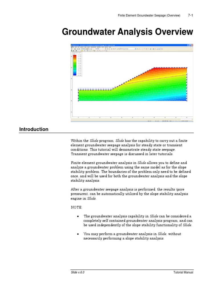 Tutorial 07 Finite Element Groundwater Seepage | PDF | Finite Element ...