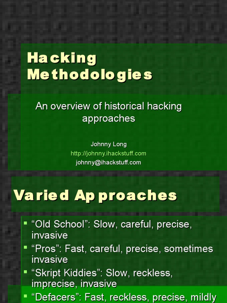 Hacking Methodologies | PDF | Scripting Language | Areas Of Computer Science