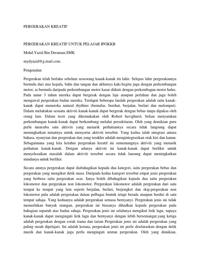 Pergerakan Kreatif | PDF