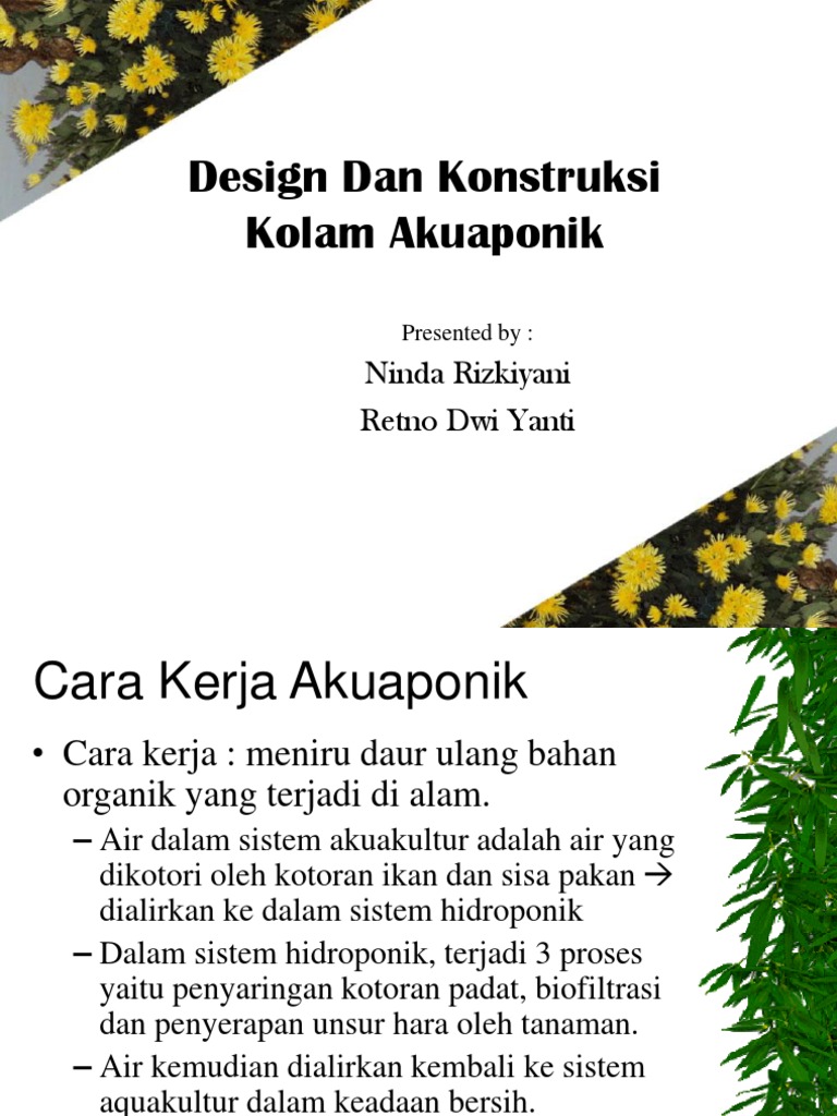 Design Dan Konstruksi Akuaponik | PDF | Griya & Taman | Sains & Matematika
