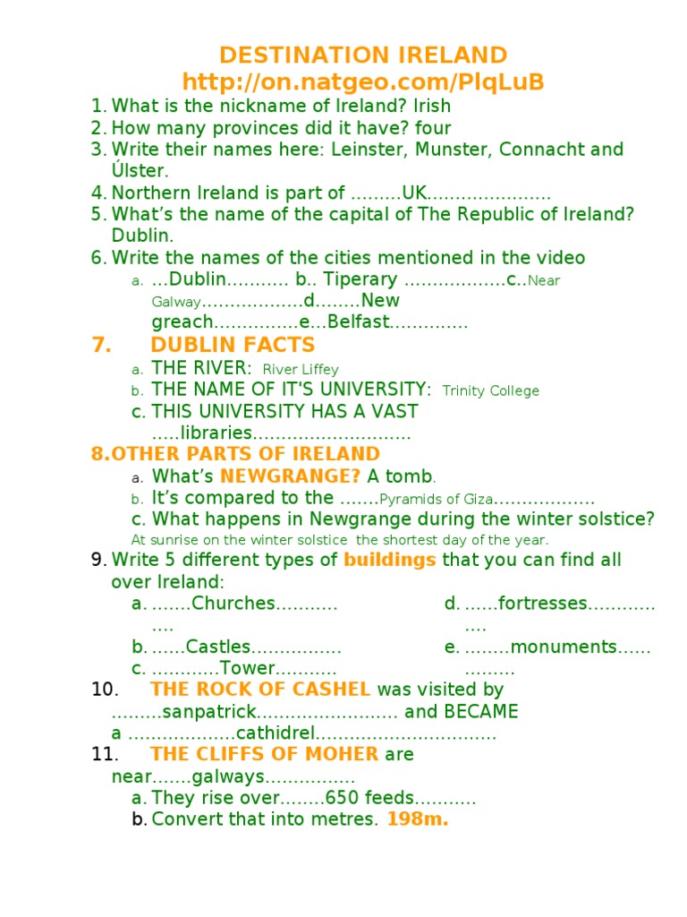 Explore Ireland: Facts and Highlights | PDF | Travel