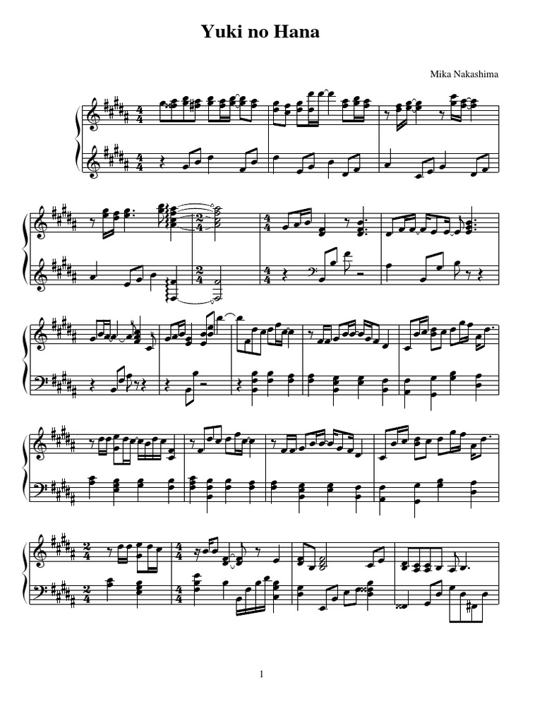 Mika Nakashima - Yuki No Hana | PDF