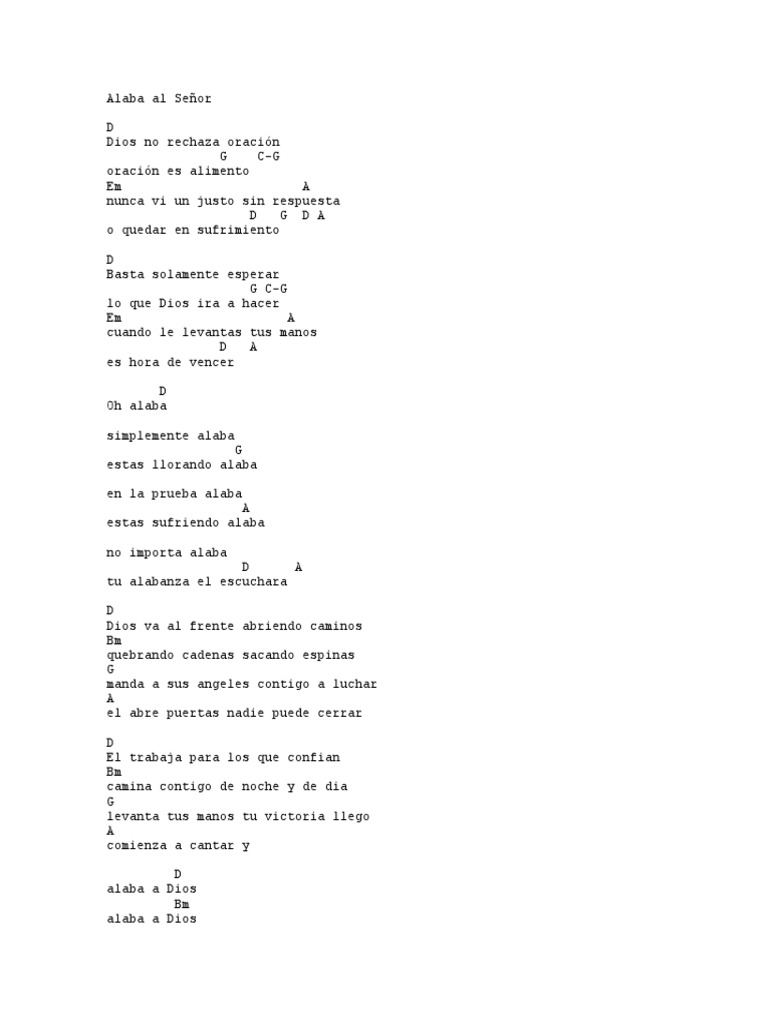 Alaba Al Señor | PDF