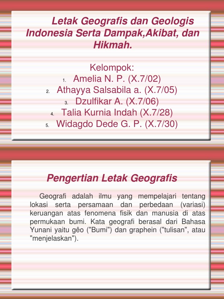 Letak Geografis Geologis Indonesia | PDF
