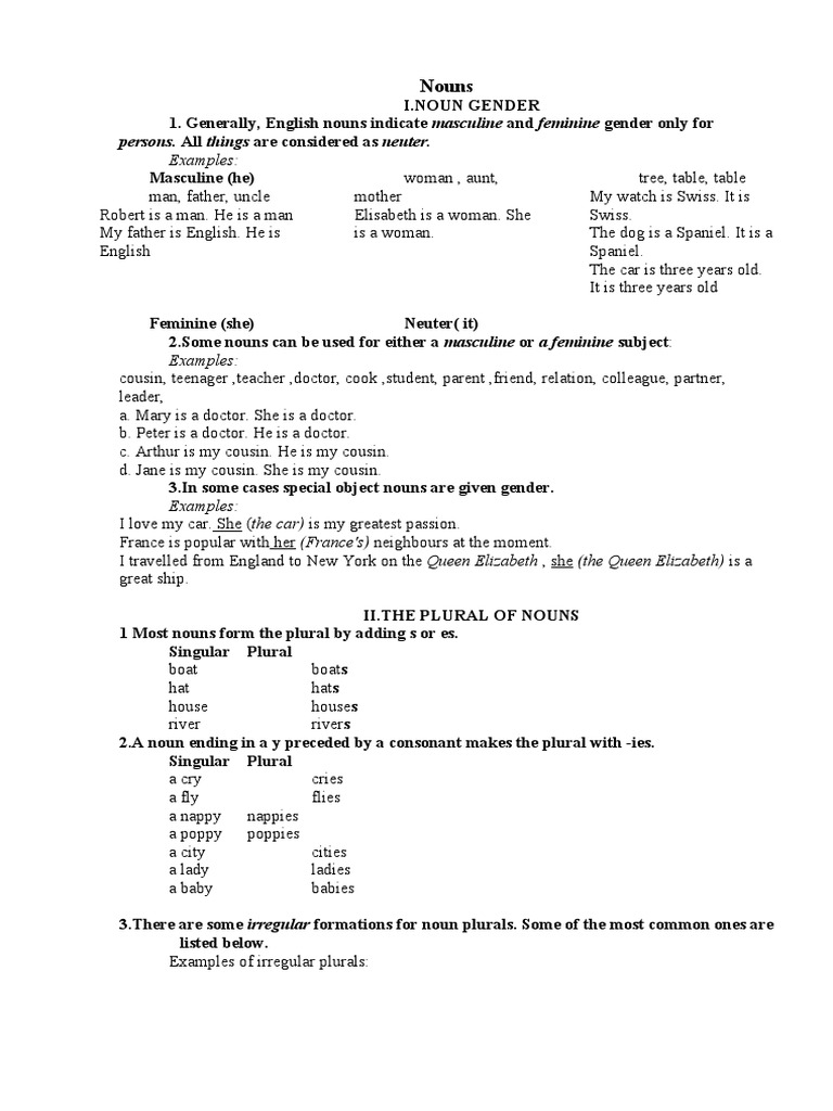 Examples:: Persons. All Things Are Considered As Neuter | PDF ...