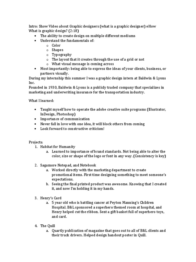 Internship Presentation | PDF | Graphic Design | Communication Design