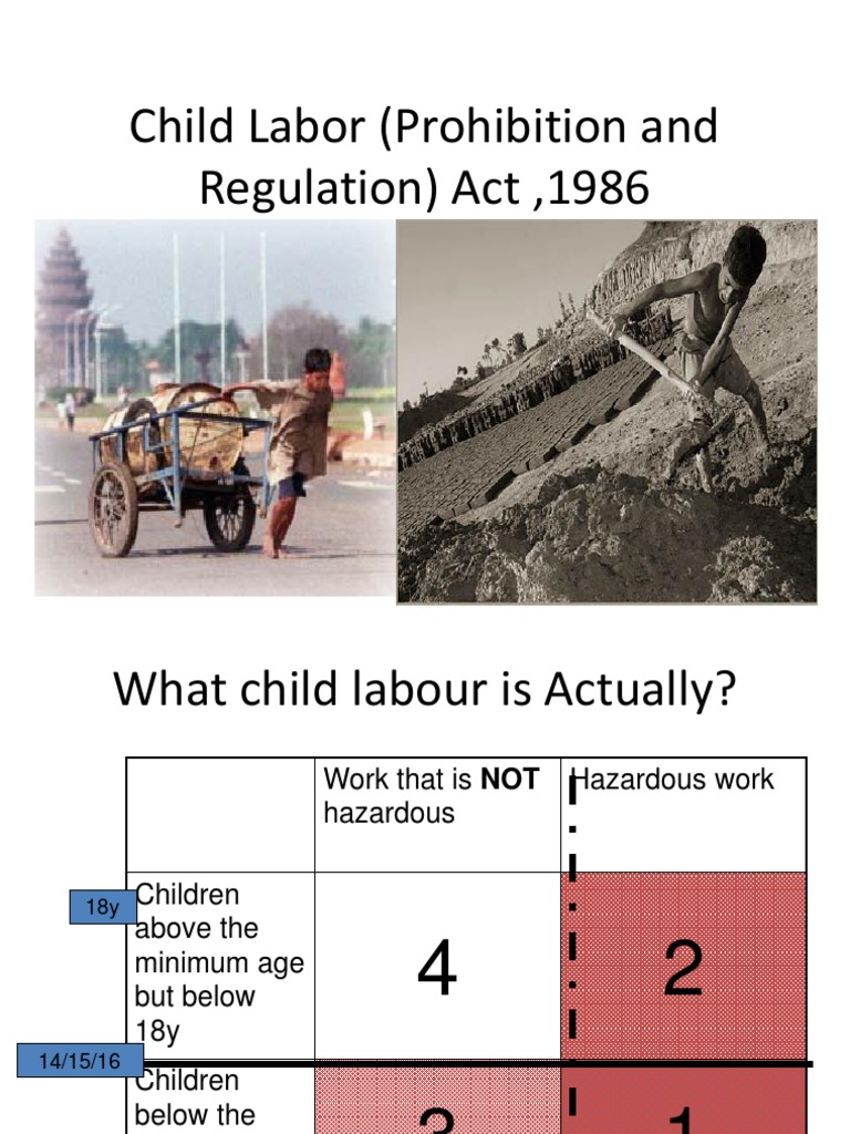 Child Labour (Prohibition and Regulation) Act 1986 | PDF