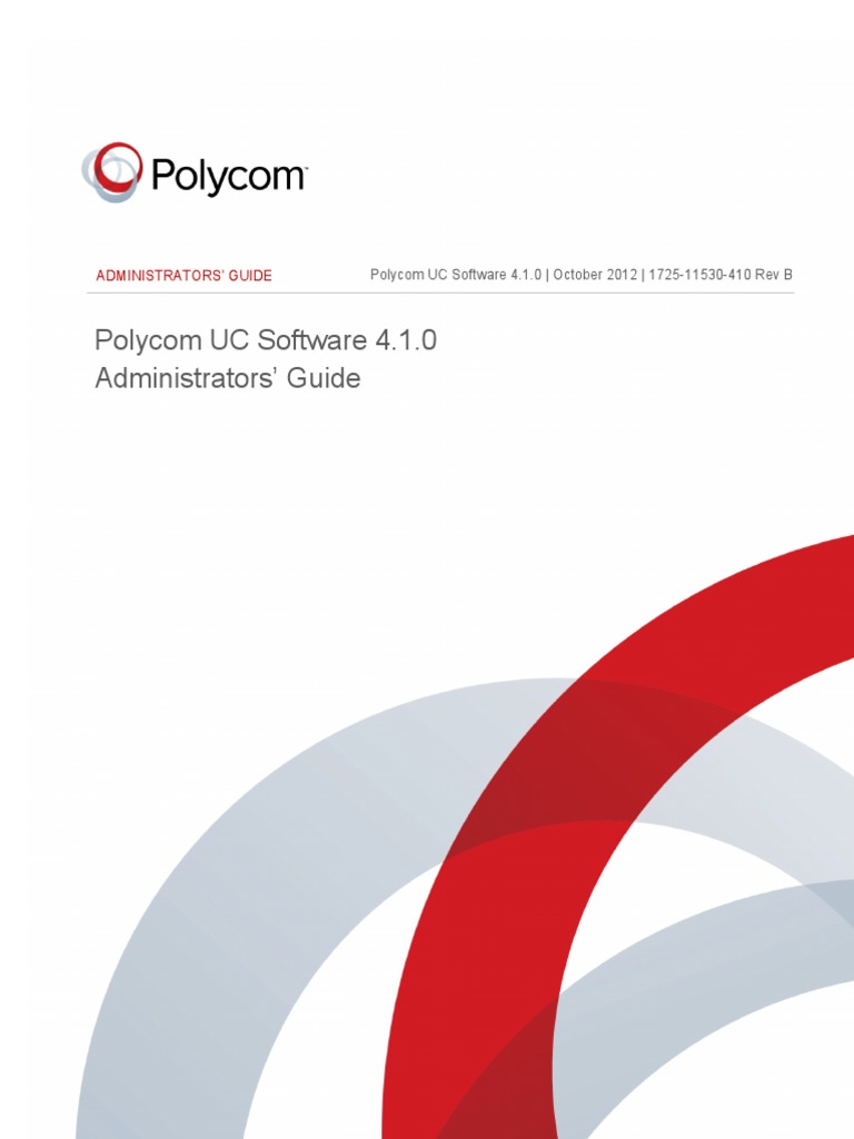 UC Software 4 1 0 Administrators Guide | PDF | Provisioning | Transport ...