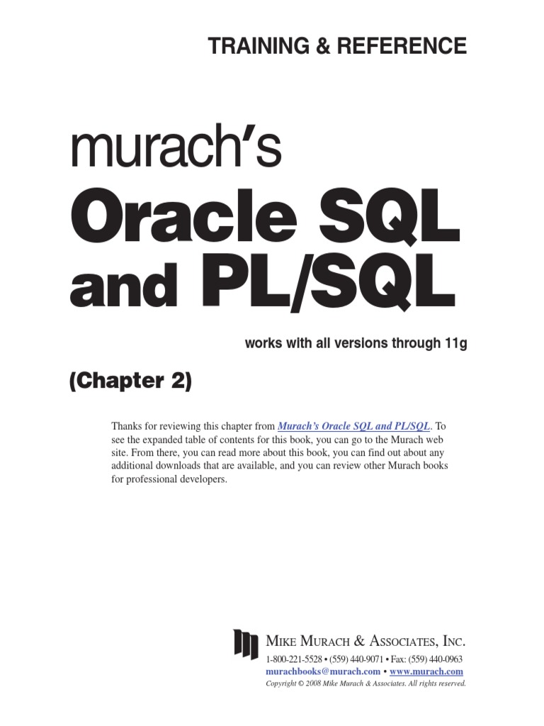 PL SQL Chapter 2 | PDF | Oracle Database | Pl/Sql