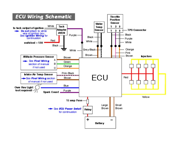 ECU Wiring Schematic Overview | PDF
