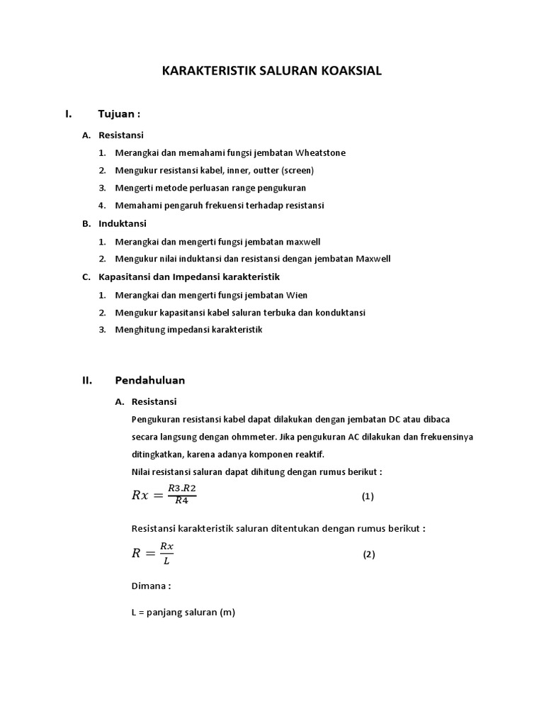 Karakteristik Saluran Koaksial | PDF