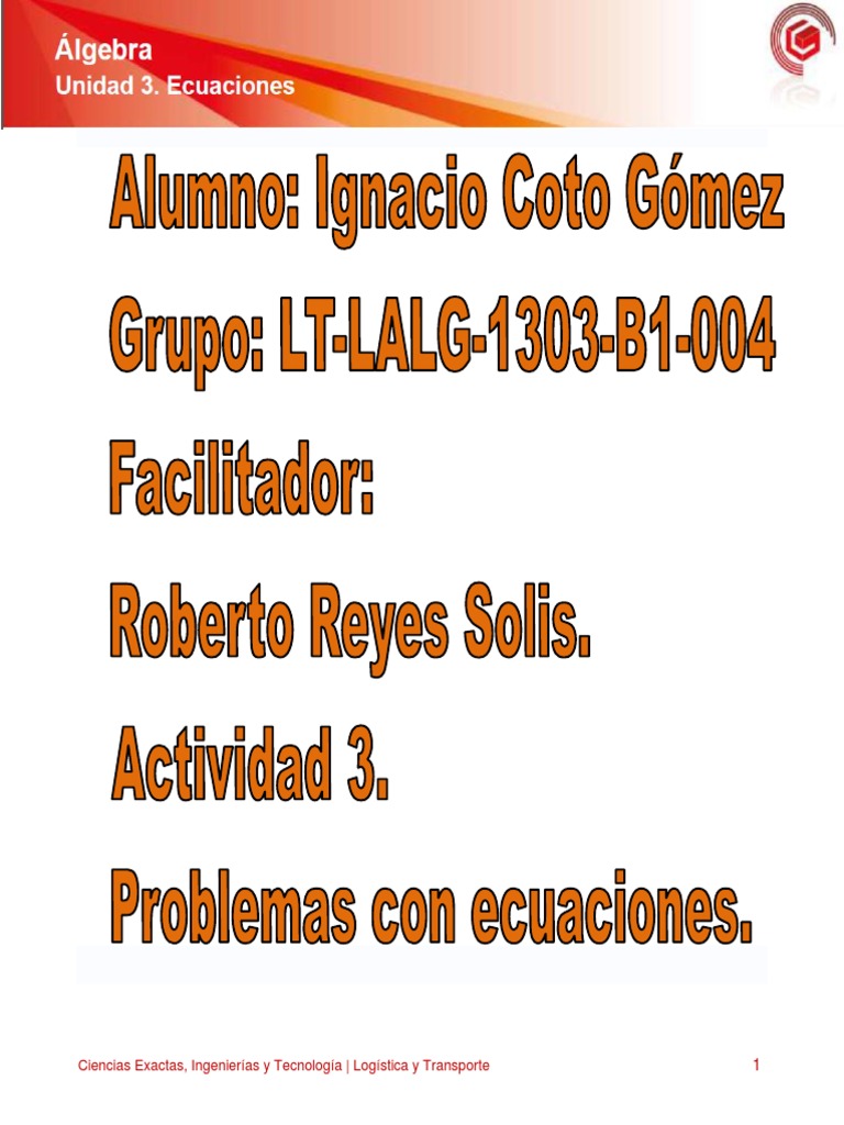 Lalg U3 A3 Igcg | PDF | Ecuaciones | Lógica