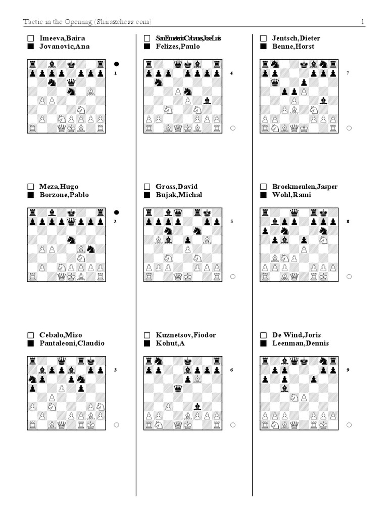 Chess Opening Tactics Guide | PDF