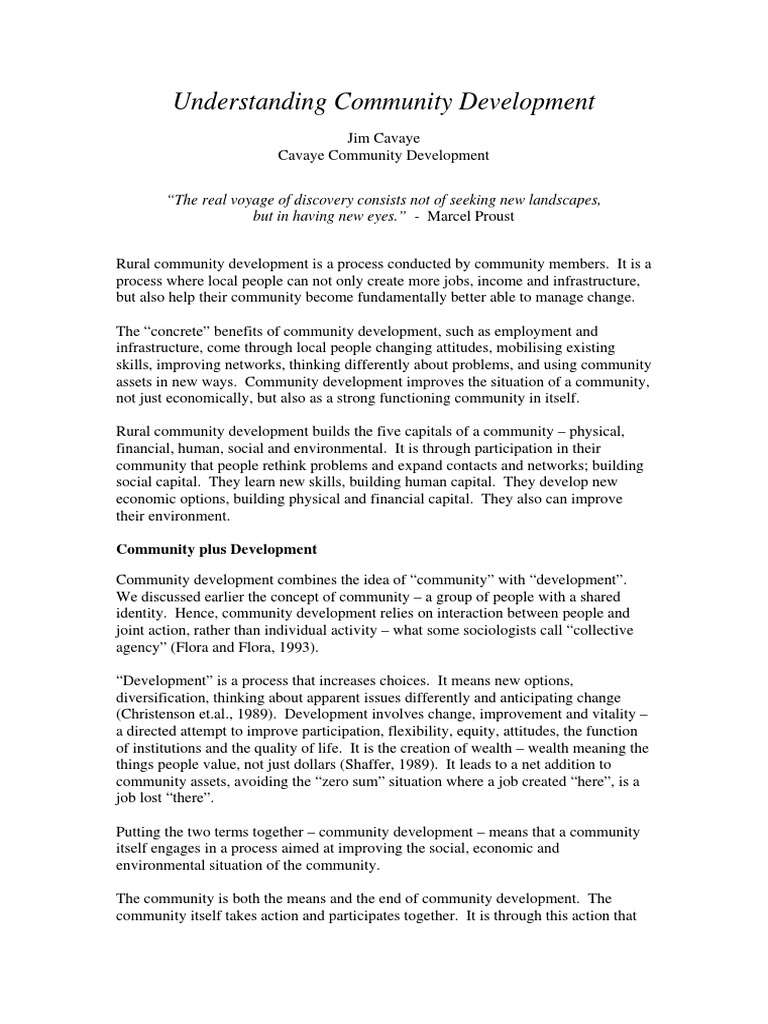 Understanding Community Development | Community | Community Development
