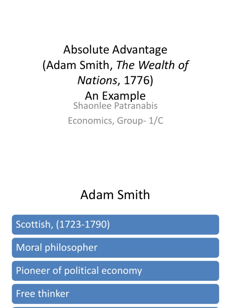 Absolute Advantage - Principles of Economics | PDF | Technology ...