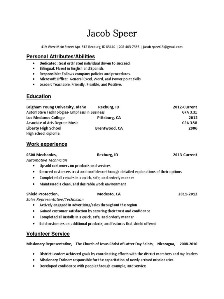 Jacobs Resume | PDF