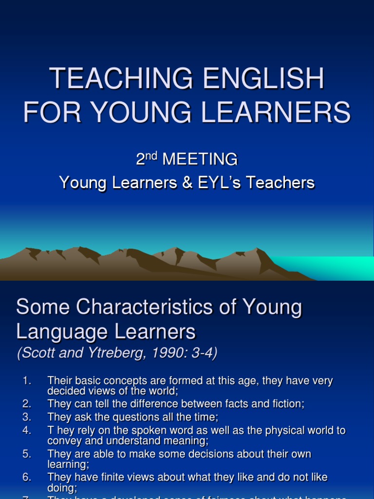 2-Young Learners & EYL Teacher | PDF | Word | Vocabulary