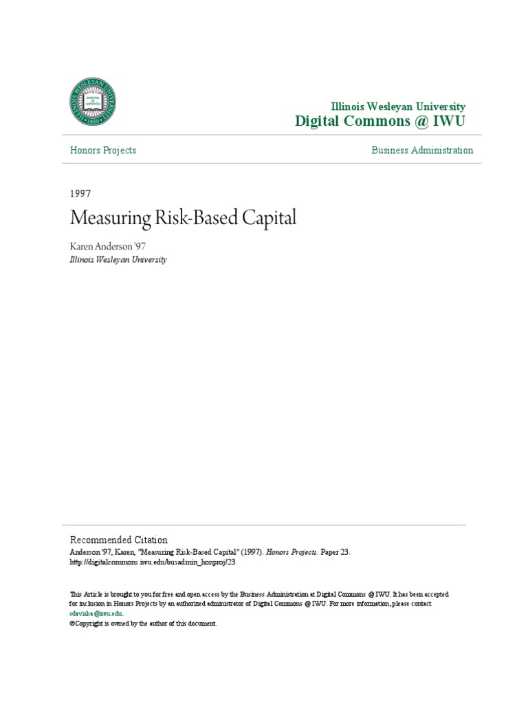 Measuring Risk-Based Capital | PDF | Diversification (Finance) | Investing