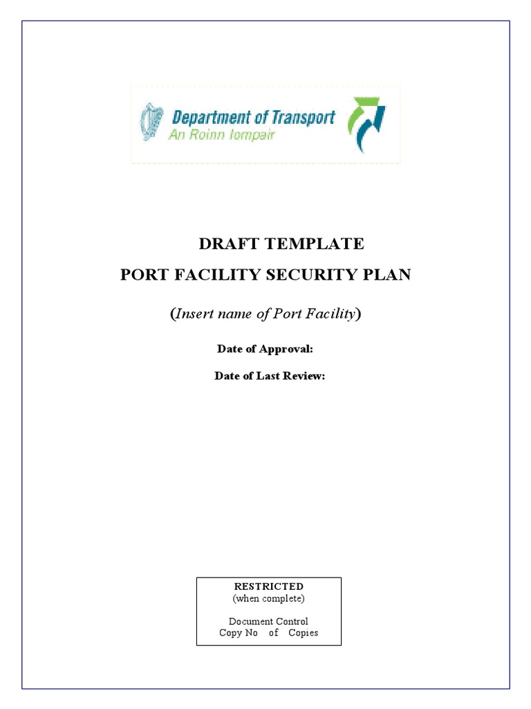 Port Facility Security Plan Template | PDF | Threat (Computer ...