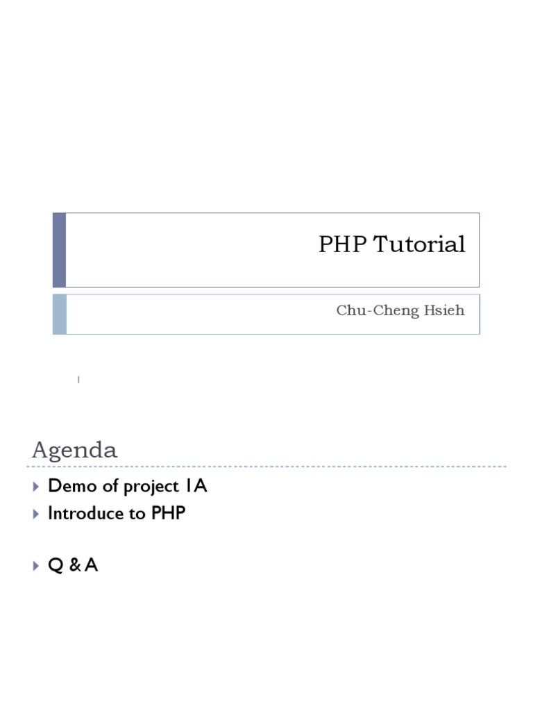 W1 PHP Tutorial | Download Free PDF | Php | Programming Paradigms
