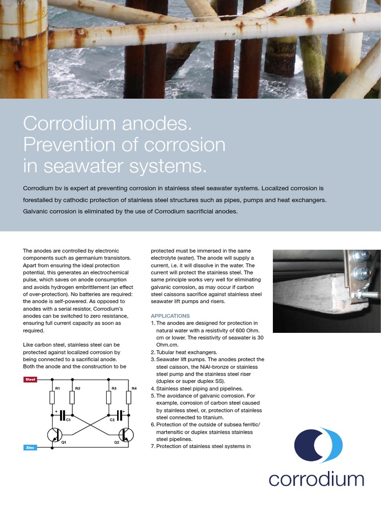 Corrodium Anodes. Prevention of Corrosion in Seawater Systems | PDF ...